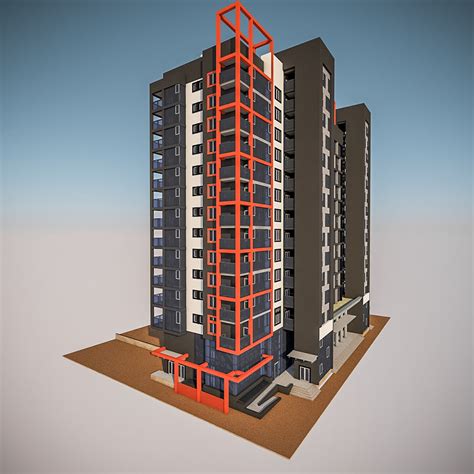 Image result for High-Rise Building 3D Model