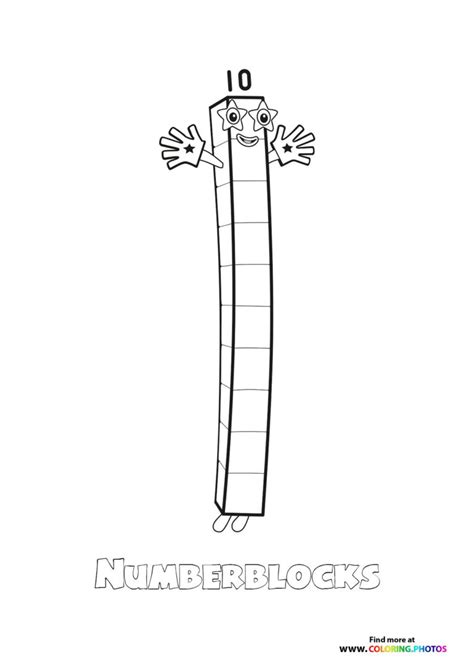 Numberblocks - Coloring Pages for kids | 100% free print or download