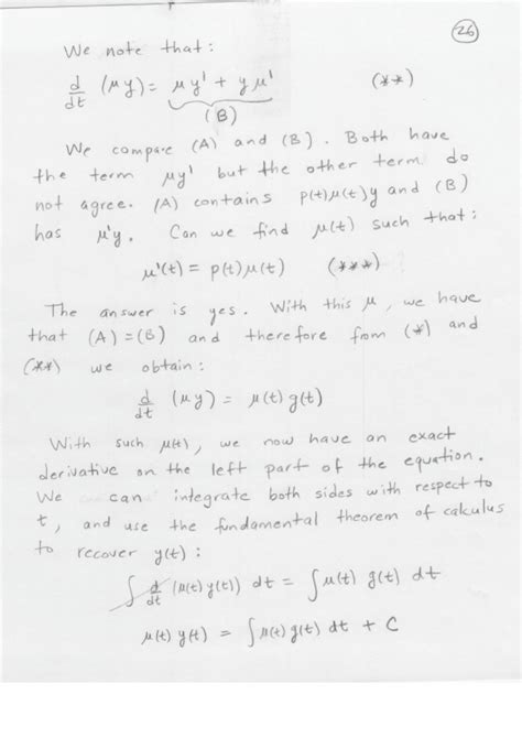 Image result for How to Solve First Order Linear Ode
