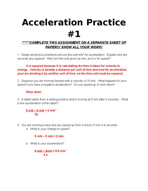 Image result for Acceleration Problems