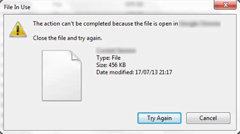 Image result for File in Use