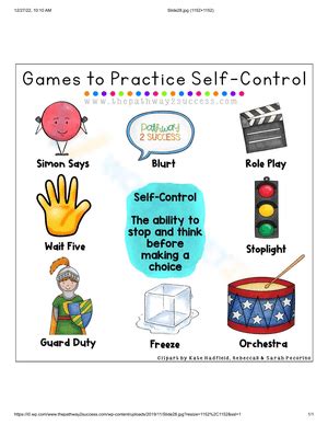 Image result for Self-Control Exercises