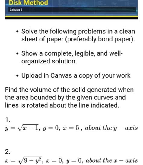 Image result for Disk Method Calculus