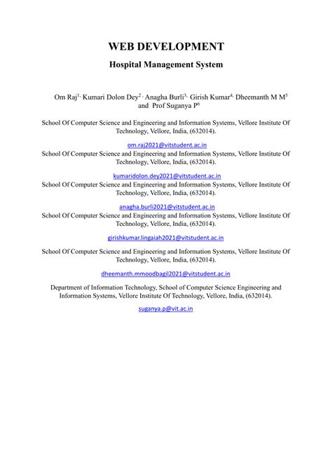 Image result for Hospital Management System Web Project with Full-Stack