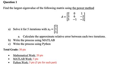 Image result for 5 Largest Eigenvalue Using Power Method