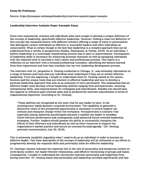 Image result for Example of Interview Analysis Paper