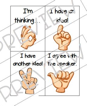 Image result for Number Talks Hand Signals Display