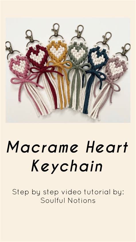 Image result for Heart Macrame Keychain Tutorial