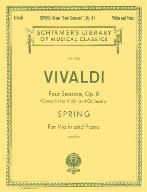 Image result for Vivaldi Spring C Major