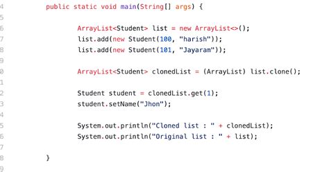 Image result for Java ArrayList Clone
