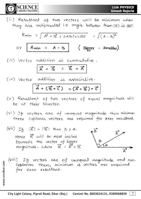 Image result for Vector Notes Class 11