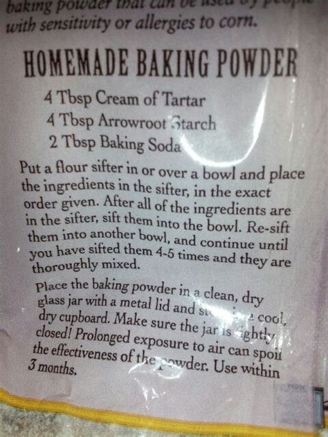 Image result for How to Make Baking Powder Recipe