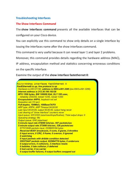 Image result for Show Interface Status Command