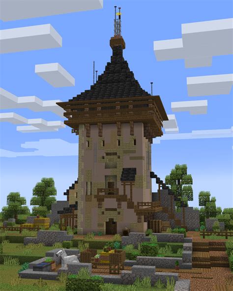 Image result for Minecraft Medieval Tower Tutorial
