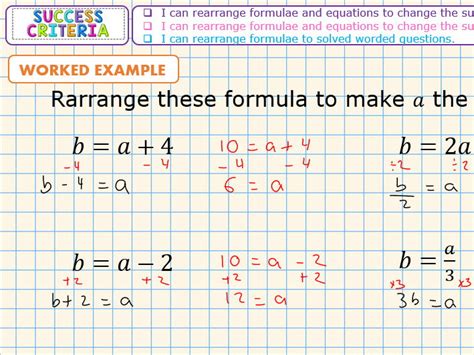 Image result for Rearranging Formula Tips