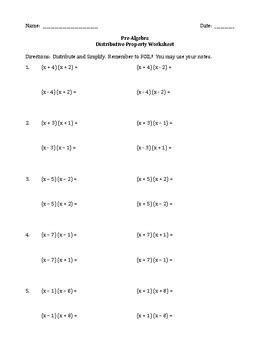 Image result for Pre-Algebra Distributive Property