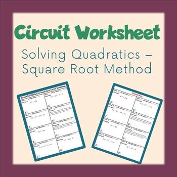 Image result for Solving Quadratics Square Root Method