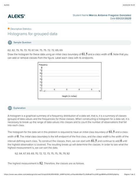 (Descriptive Statistics) - 2 - Histograms for grouped data | PDF ...