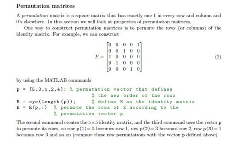 Image result for Permutation Matrix