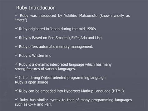 Image result for Ruby Features