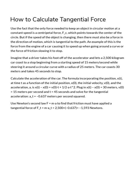 Image result for Tangential Force