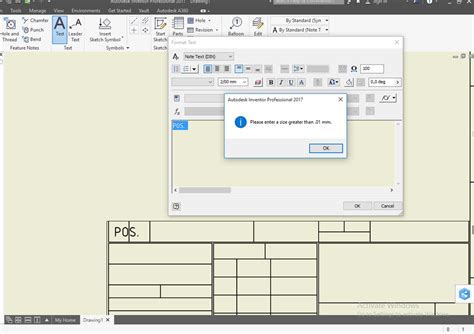 Image result for Large Text Autodesk Inventor