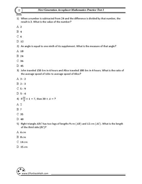 Image result for Accuplacer Math Practice Test