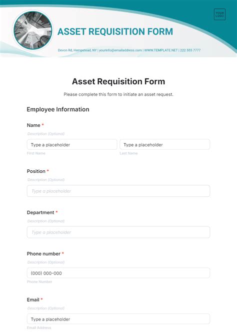 Image result for Fixed Asset Requisition Form