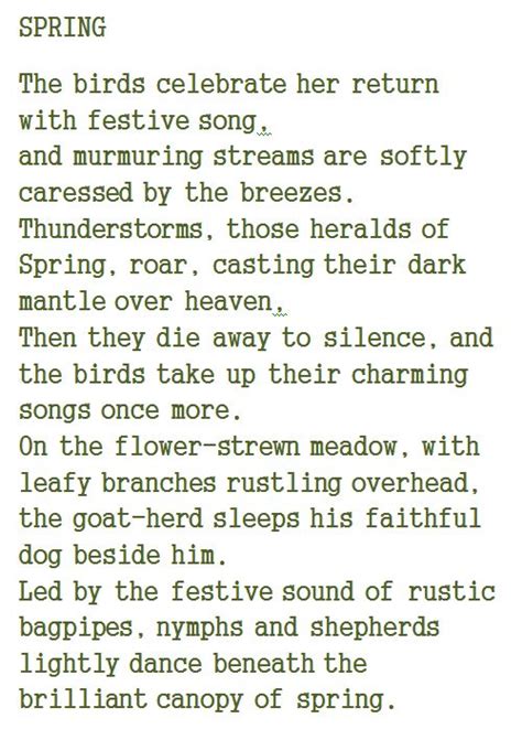 Image result for Vivaldi Spring Poem