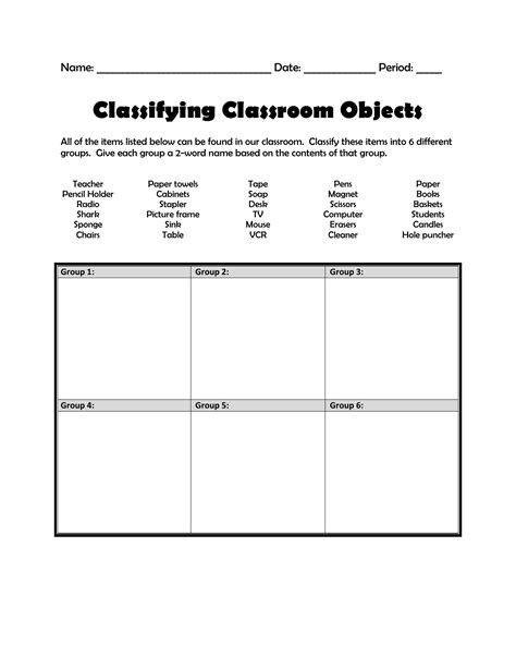 Image result for Classifying Objects in Science
