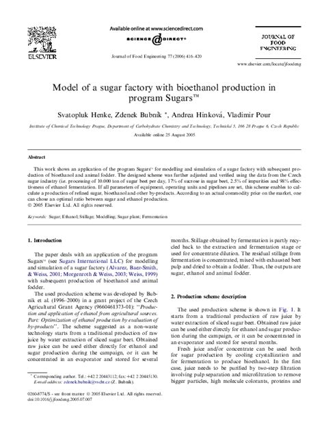 Image result for Bioethanol From Sugar Processing
