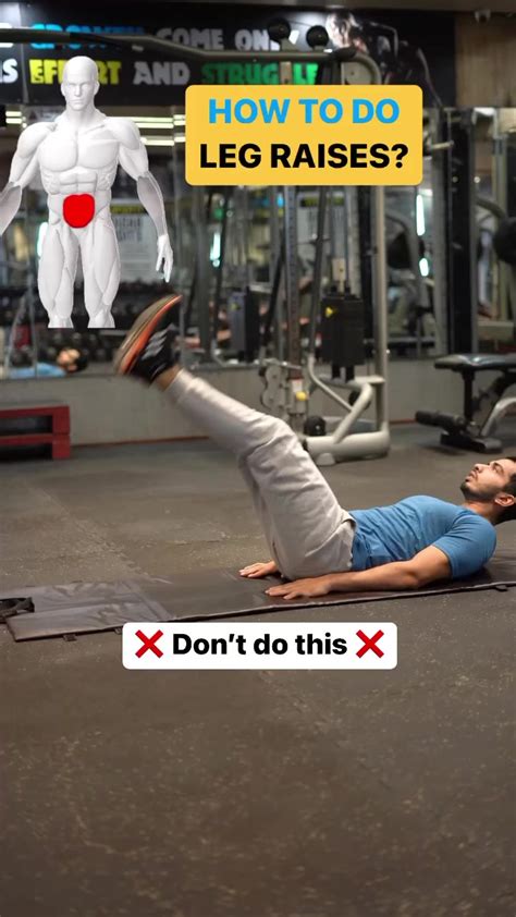 How to do Leg Raises for Lower Abs? #fitness #workout # ...