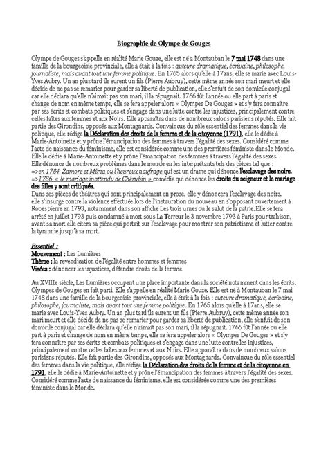 Image result for Citation Pour Olympe De Gouges BAC