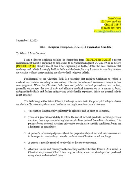 Image result for Answers for Religious Exemption Form