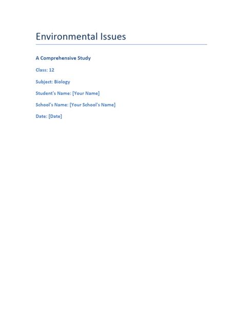 Image result for Environmental Issues Class 12