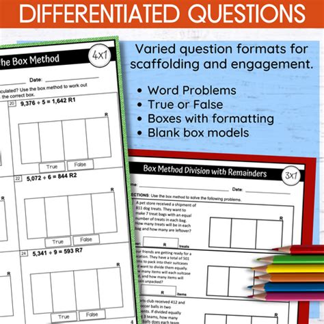 Image result for Box Method Division Worksheets PDF