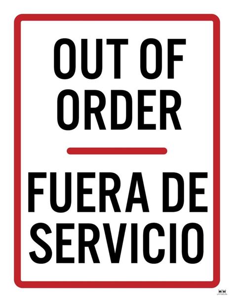 Image result for Out of Order Sign