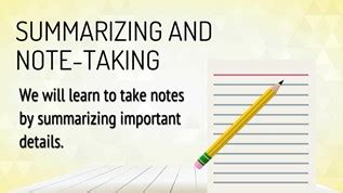 Image result for Summarizing and Note Taking