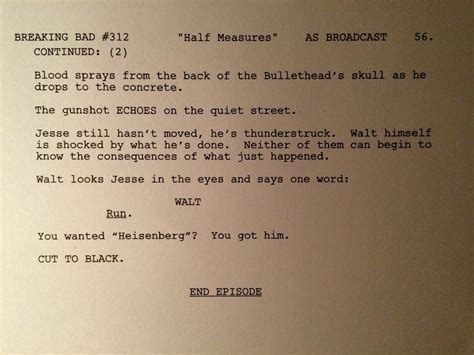 Image result for Breaking Script