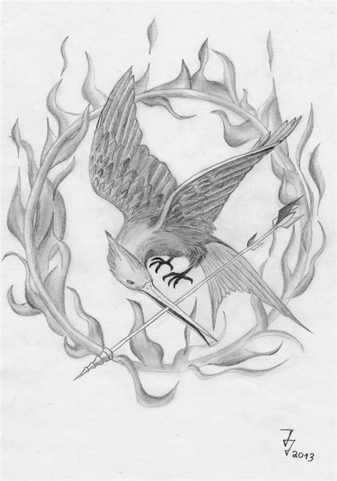 Mockingjay Drawing at PaintingValley.com | Explore collection of ...