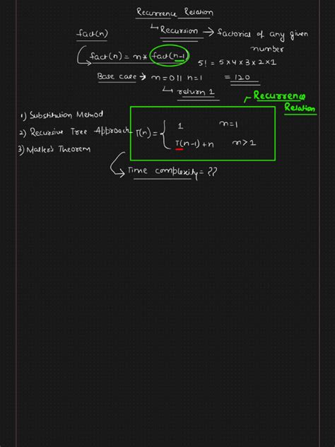 Image result for Recurrence Relation Intro into Agorithms