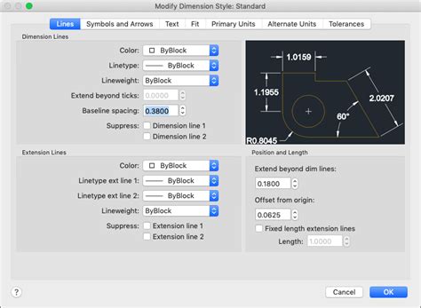 Image result for Dimension Style Manager Tab AutoCAD