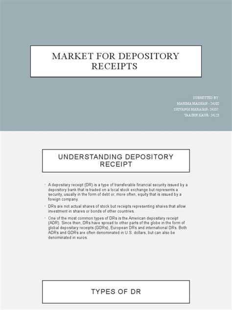 Image result for Depository Receipt