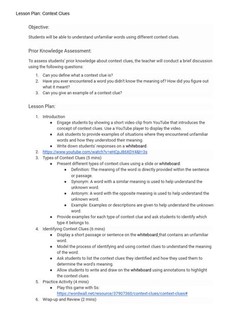 Image result for Context Setting for a Lesson Plan