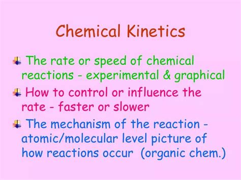 Image result for Chemical Kinetics Examples