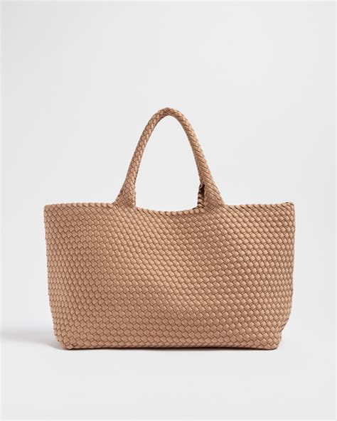 Weave Detail Tote Bag - Mink | Target Australia