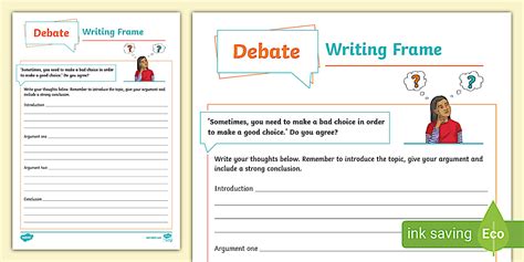 Image result for Debate Writing Frame