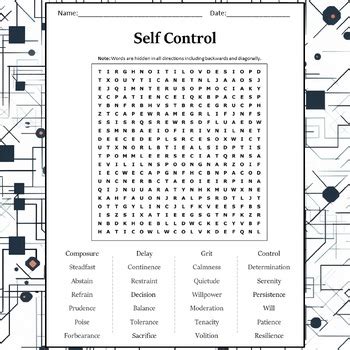 Image result for Self-Control Word