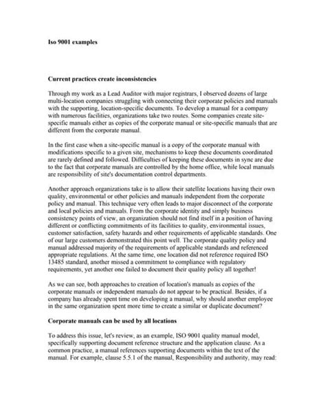 Image result for ISO 9001 Example