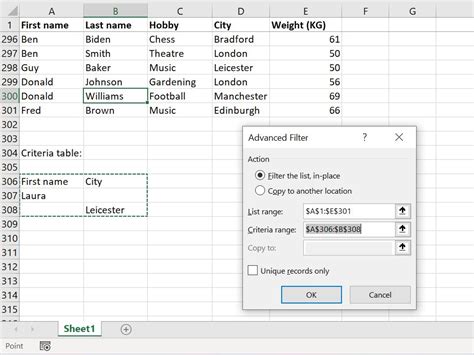 Image result for Using Advanced Filter in Excel